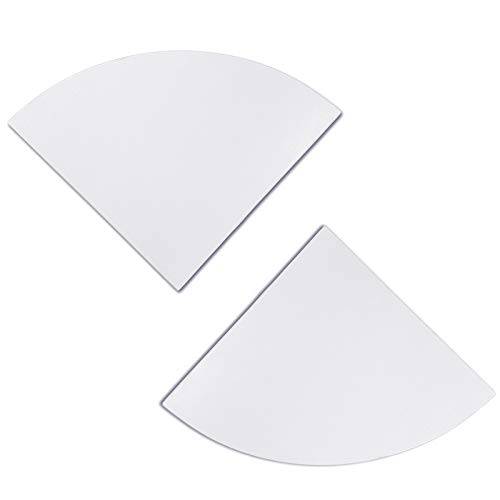8 Inch Floating Corner Shelf Set of 2,White Wall Mounted Corner Storage Shelf for Bedroom, Living Room, Bathroom, Display Shelf for Small Plant, Photo Frame, Toys and More