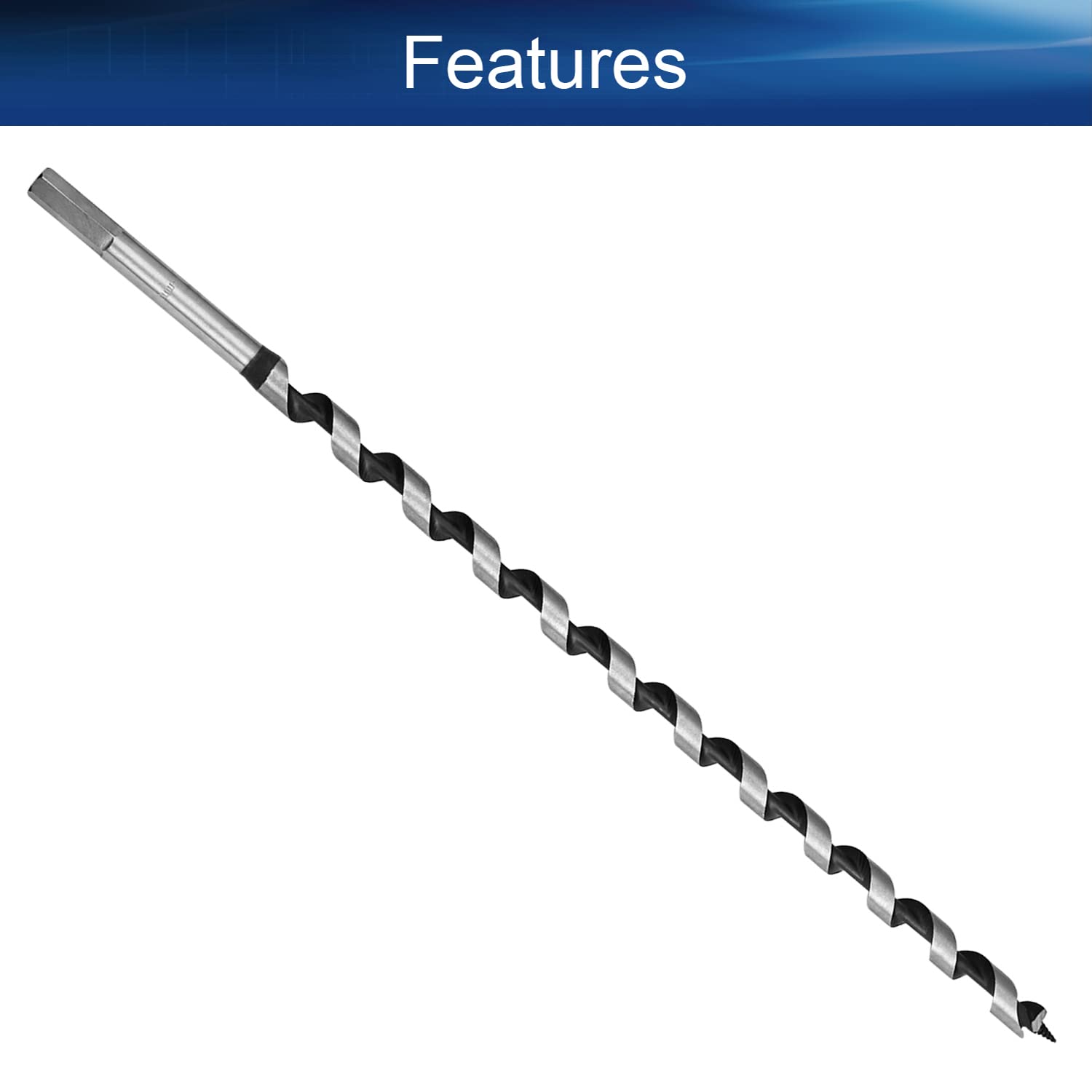 Auniwaig Auger Drill Bit Wood Hex Shank 14mm Cutting Dia High Carbon Steel for Electric Bench Drill Woodworkingpentry