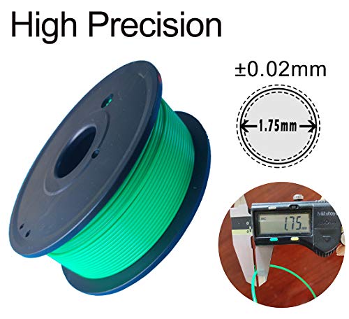 Maths PLA+ 3D Printer Filament 1.75mm (±0.02 mm), 250g/Spool×4, Independent vacuum package. 4 Colors Pack for 3D Printer & 3D Pen---Orange, Green,Black, White.