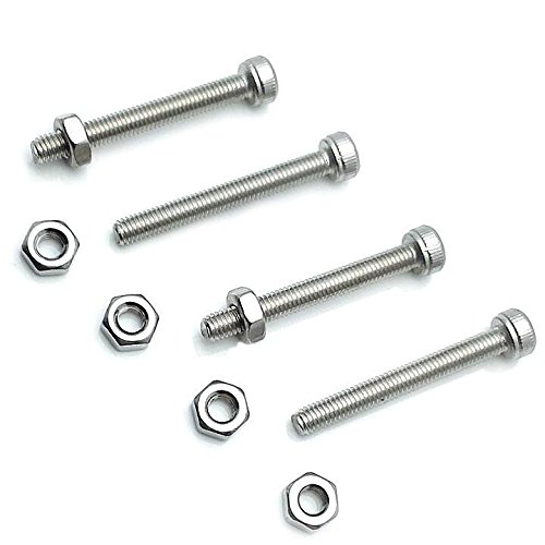 50pcs M3 x 25mm Hex Socket Screw Bolt Knurling DIN912 Stainless Steel Nut