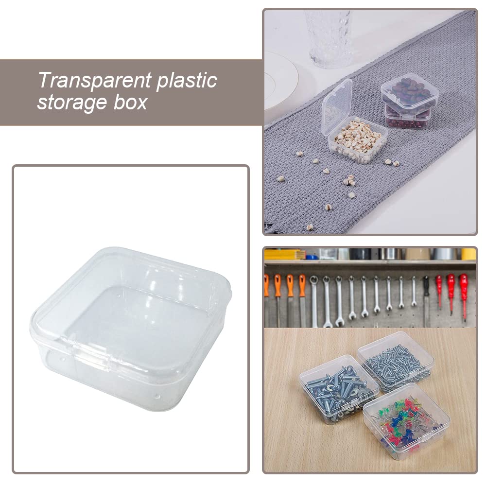 12 Pcs Bead Storage Containers Plastic Beads Storage Boxes with Strong Lids Clear Storage Boxes for Storing and Carrying Beads Coins Jewelry Pills