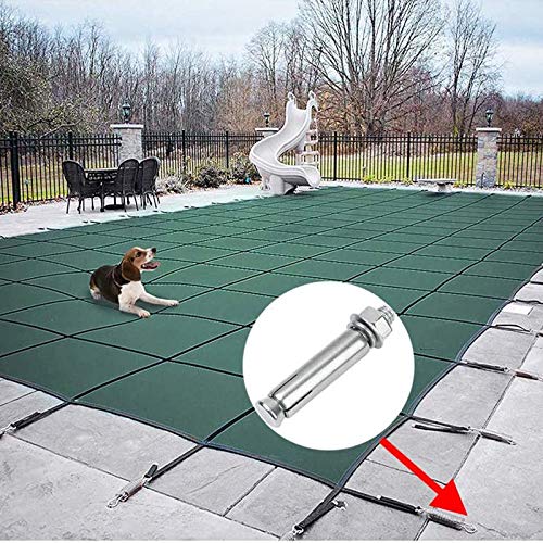 5 Pcs M6 x 50mm 304 Stainless Steel Expansion Bolt External Hex Expansion Screw Bolt Sleeve Anchor,Pool Safety Cover Expansion Bolts,for Concrete