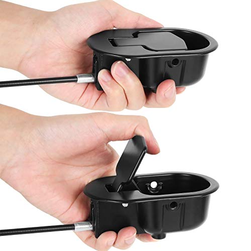 APACALI Recliner Pull Cable Replacement Set of 2, Universal Black Sofa Couch Recliner Release Cables with Metal Pull Handle fits Most Recliner Brands, Hook Exposed Cable Length (4.75")