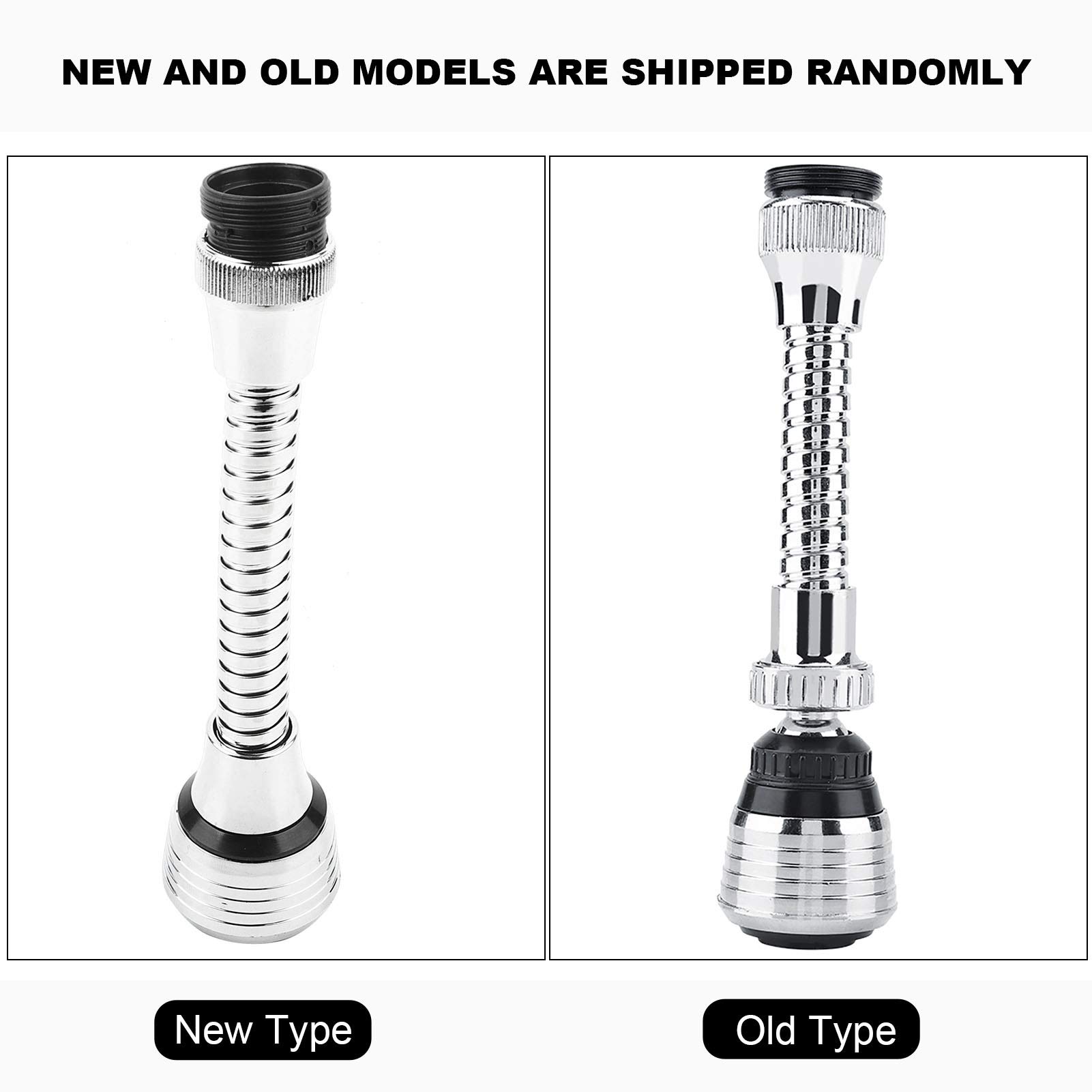 360 Degree Swivel Sink Faucet Aerator, for Home Kitchen Bathroom Sink Tap Head (with Movable Hose Adapter Attachments),High Pressure Bathtub Nozzle Rotate Replacement