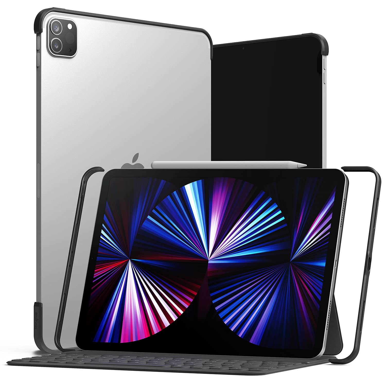 Ringke Frame Shield Designed for iPad Pro 11 2021 Keyboard Case (11-inch, 3rd Generation) - Matte Black