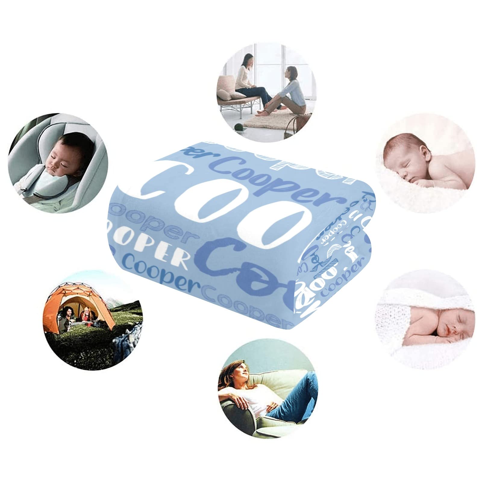 AWSWDS Personalized Name Blanket for Adult Kids Name Blanket Custom Name Blanket 3 Sizes for Valentine's Day