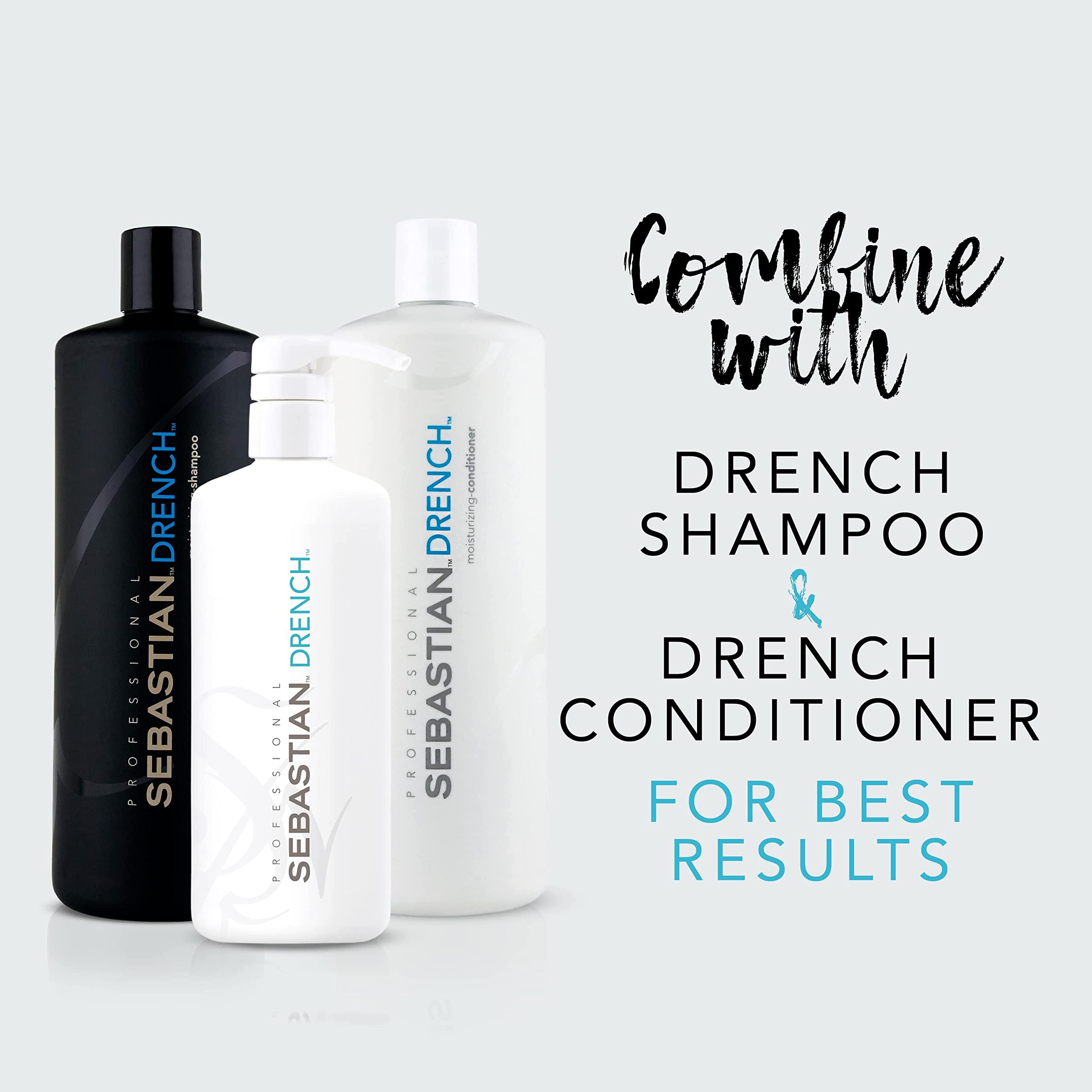 Sebastian Drench Conditioner, Deep Moisturizing Conditioner For Chemically Treated Hair, 33.8oz
