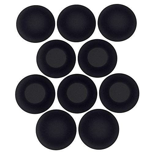 D & K Exclusives Ear Cushions Ultra Soft Foam Cover 2.4" inch Replacement for Most Standard Size Office Telephone Headsets, Headphones, Earphones Earbuds (Black) 10 Pack