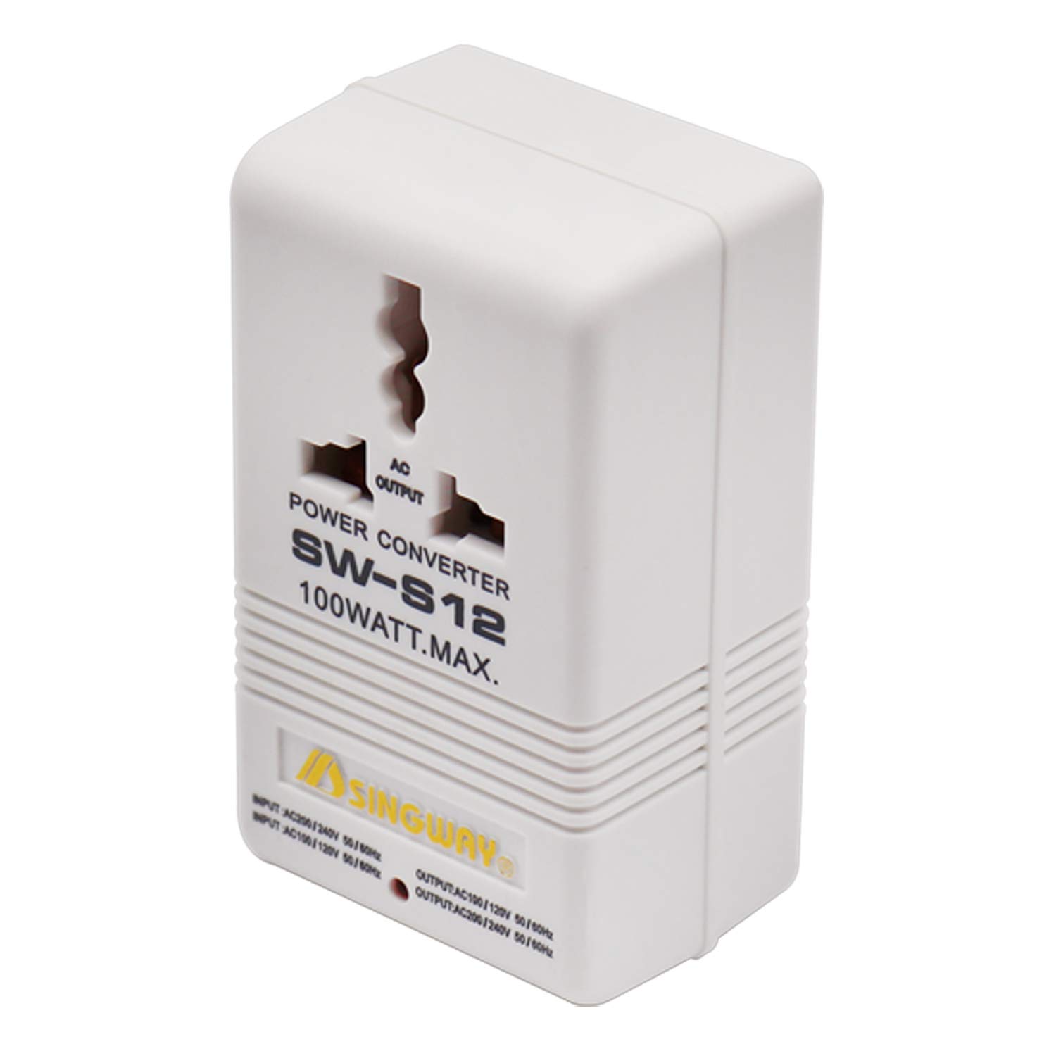 100W Voltage Converter Travel Adapter, 110V/120V to 220V/240V Travel Step-Up & Down Voltage Converter Transformer