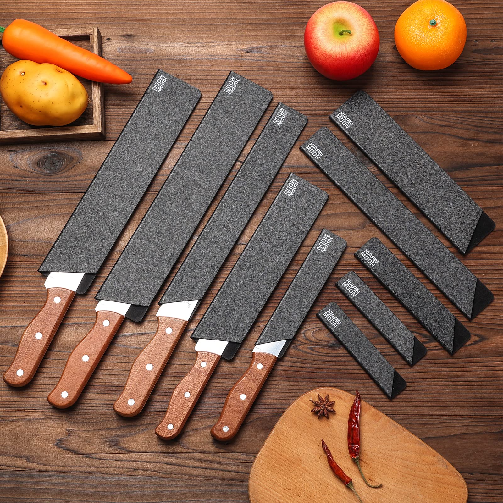 10-piece Universal Knife Guards Set,Knife Edge Guards are ABS Plastic and BPA-Free Felt Lining,More Durable,Non-BPA,Food Safety. The Knife Cover is Chef's Gift First Choice- Knives Not Included