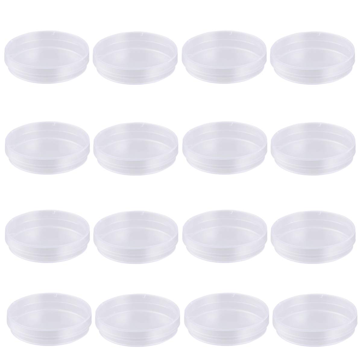 20 PCS 60mm Plastic Petri Dishes Culture Dishes with Lids