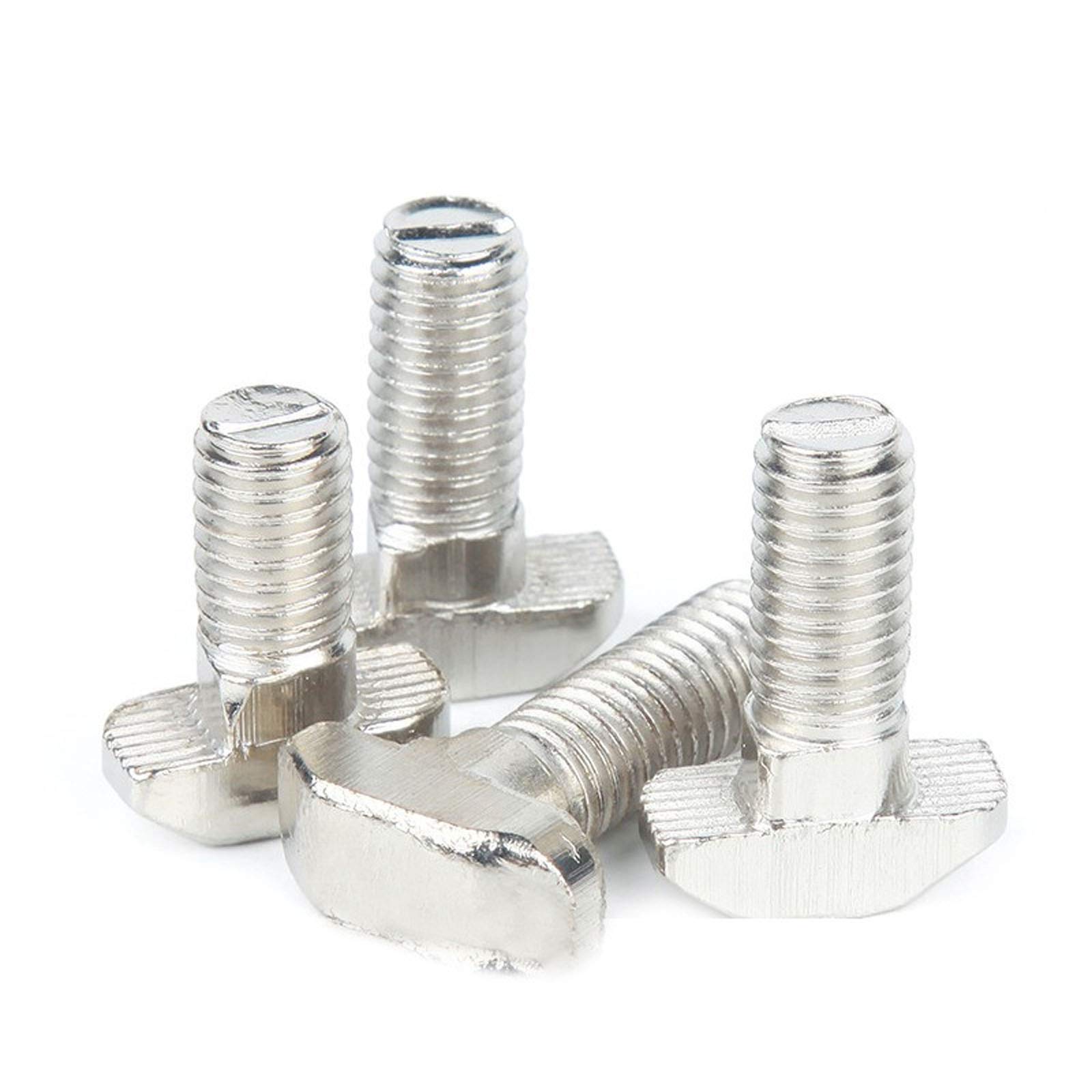 20 Pcs M6 x 25mm Thread T Slot Drop-in Bolt T-Bolt Hammer Head Bolt T Screw Stud for 3030 Series Standard 8mm T-Slot Aluminum Extrusion Profile (3030 Series)