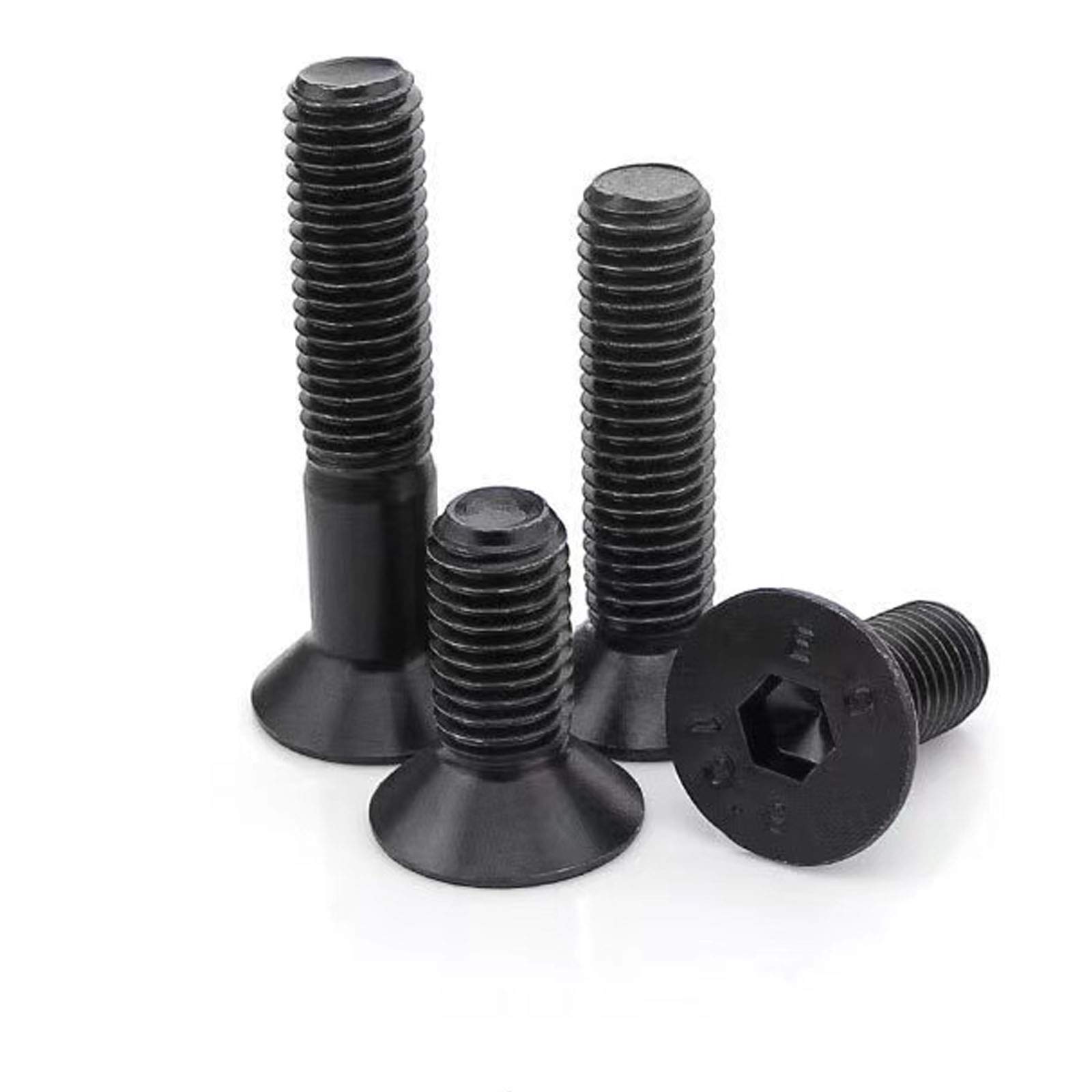 50 Pcs M6-1.0 x 16mm Flat Head Socket Cap Screws, Alloy Steel Grade 10.9, DIN 7991, Allen Socket Drive,Hex Drive,Black Oxide Finish (M6-1.0 x 16mm)