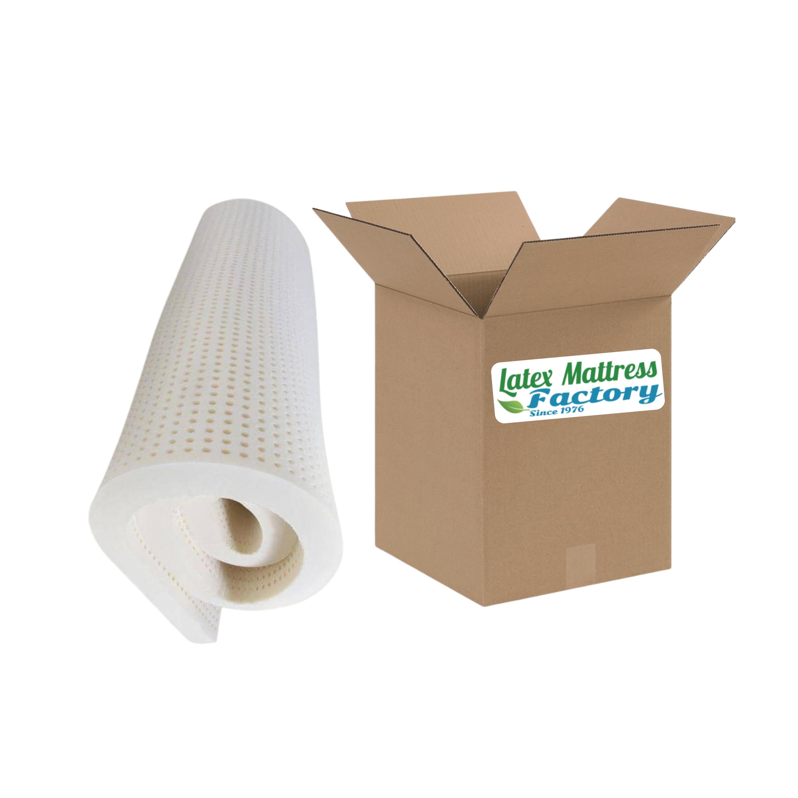 100% Natural Latex Mattress Topper - Medium - 3" Thick, Queen Mattress Topper