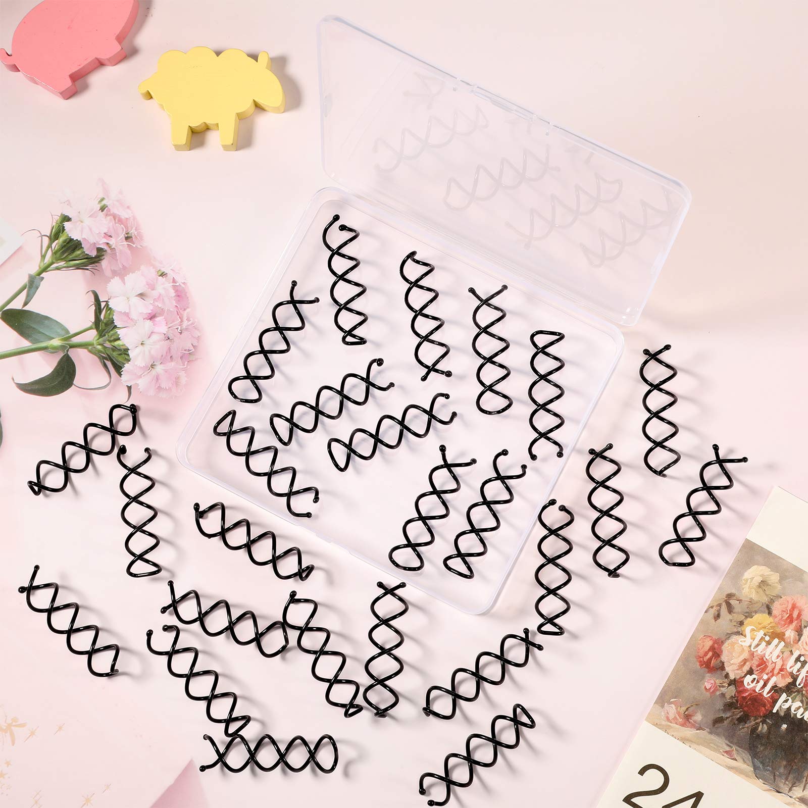 WILLBOND 25pc Spiral Hair Pins Non-scratch Round Clip Corkscrew Hair Pins Round Twist Screw Pins for Women Hair Style DIY