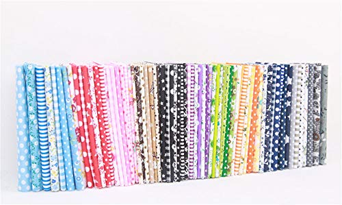 7Pcs 50cmx50cm Cotton Craft Fabric, Craft Patchwork Bundle Squares Patchwork DIY Sewing Scrapbooking Quilting Artcraft (Navy Blue,50X50cm)