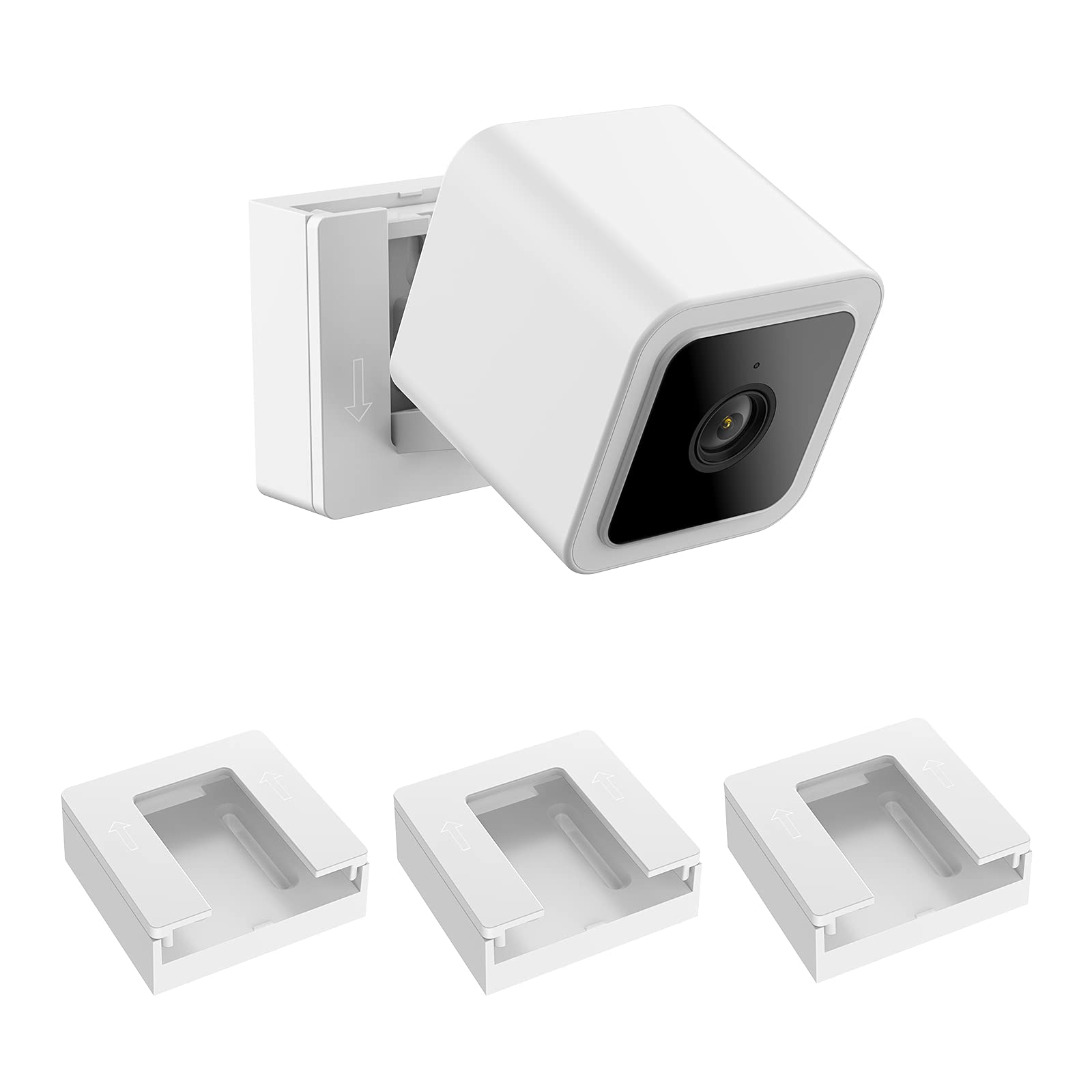 Ayotu 3 Pack Wall Mount for Wyze Cam V3 & Wyze Cam V2 & Wyze Cam Spotlight, Strong Adhesive Holder 3M Stick On-Easy to Install, Another Installation Methods-Screws Bracket(NOT Include Camera), White