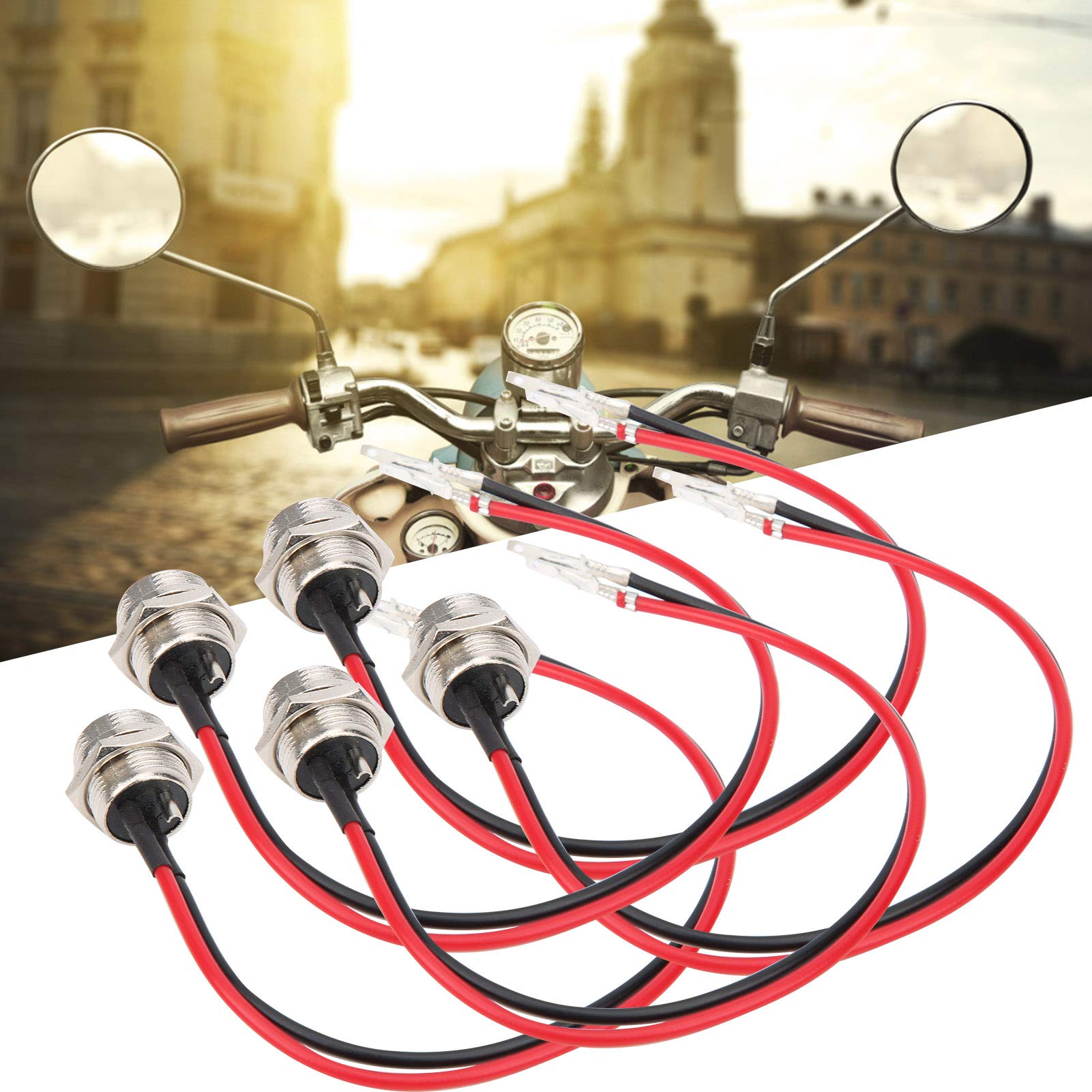 5pcs Scooter Charger Port, 3-Pin Inline Round Charger Connector with for Electric Self-Balancing Scooter