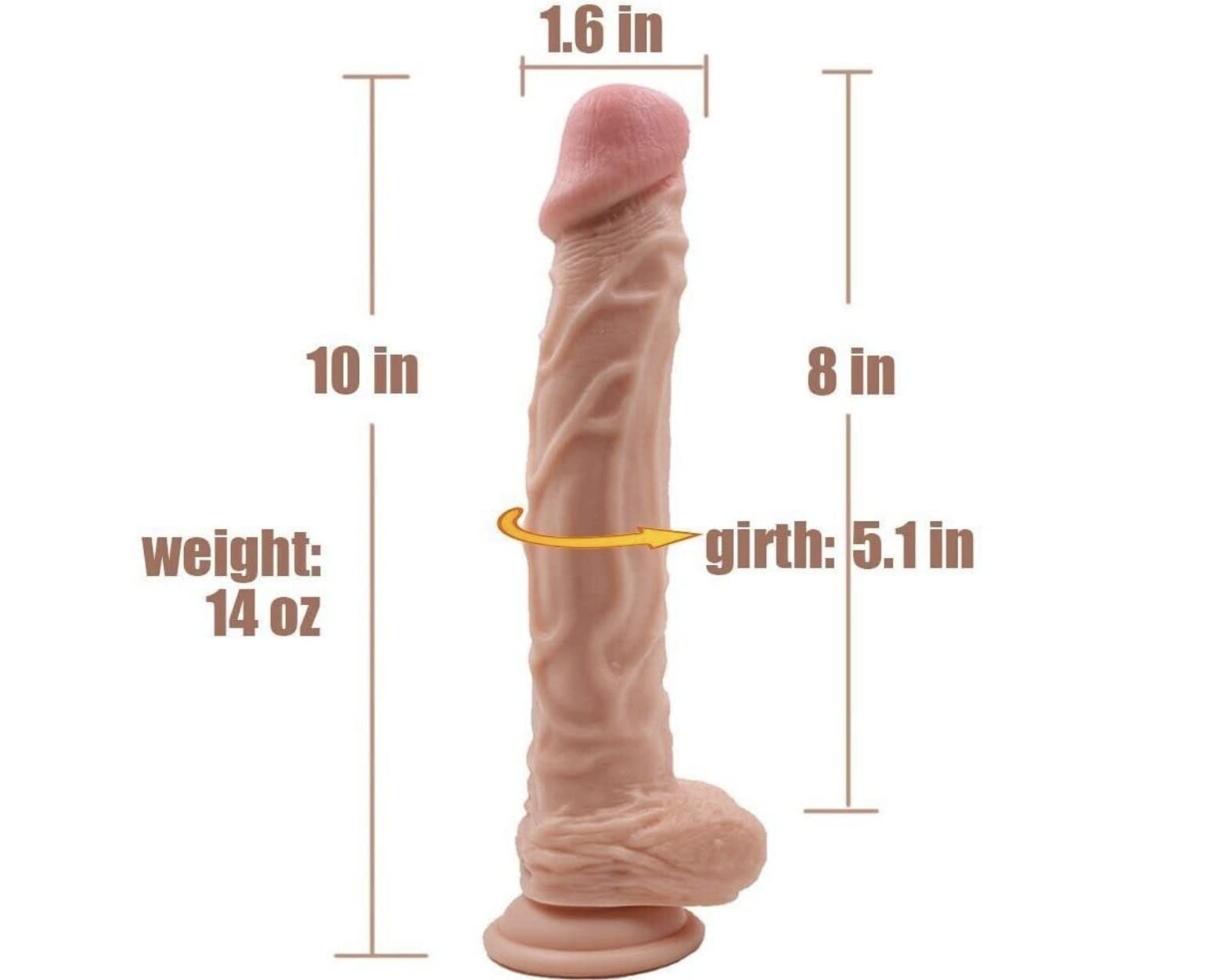 10" Extra Long Silicone Realistic G-spot Anal Dildo Dong Sex Toys for Men Women Couples