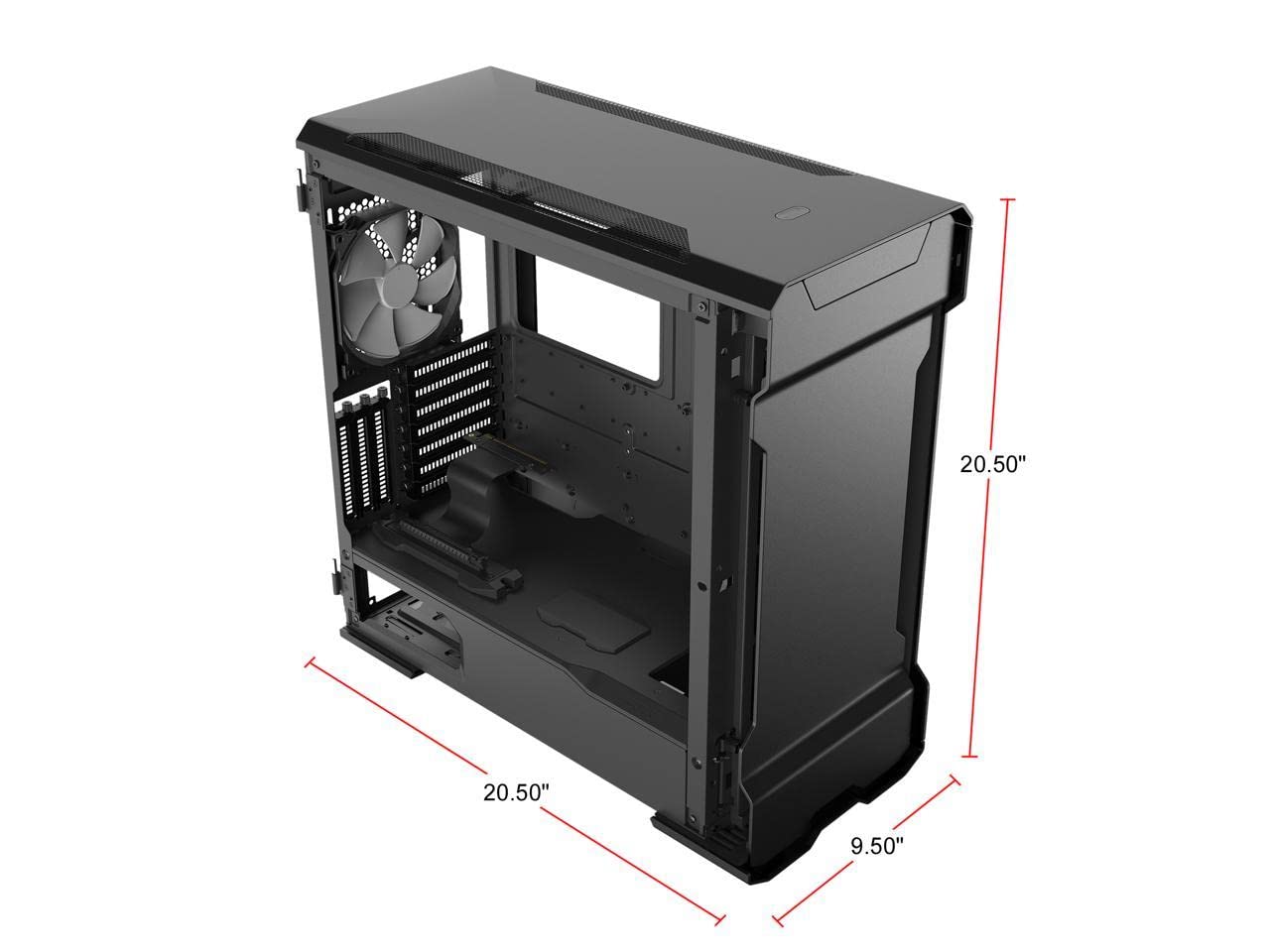 Phanteks (PH-ES518XTG_DBK01) Enthoo Evolv X ATX Case Tempered Glass Windows Digital RGB Black