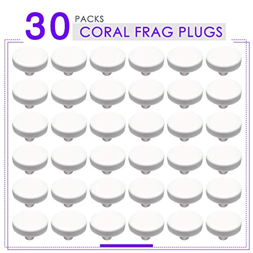 Aquarium Choice Ceramic Coralline Coral Frag Plugs 30 Pack