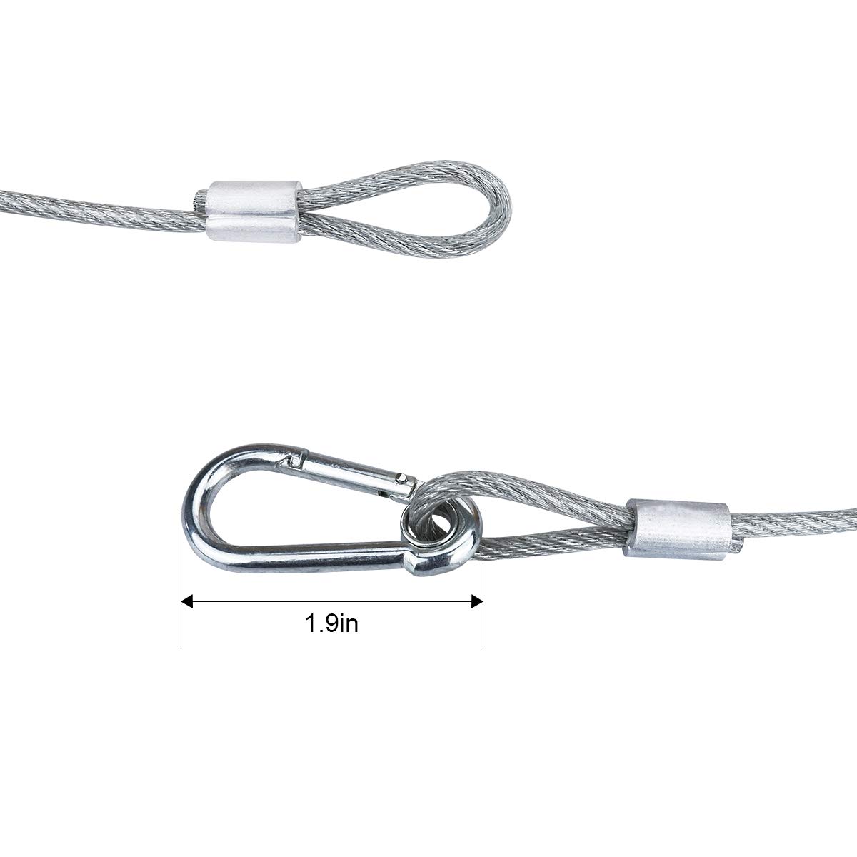 10PCS WorldLite Premium Stage Lights Safety Cable, 110lb Load Duty and 4mm in diameter, 31.5โโ Stainless Steel Safety Rope for Stage Lighting Par Light Moving Head Light