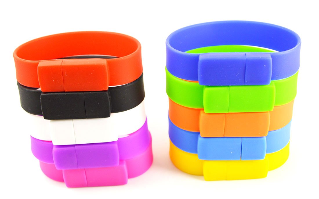 16GB Flash Drive 10 Pack Thumb Drives Value Bulk, Portable Multicoloured Wristband USB 2.0 Memory Sticks for Data Storage Festival Gift, Waterproof Bracelet Pendrive Jump Drive Zip Drive by FEBNISCTE