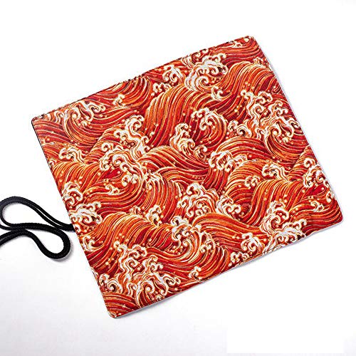 20 Slots Artist Paint Brush Roll Up Bag Holder Canvas Pouch Makeup Case Organizer Rollup Protection(Without Brushes) (Golden spray)
