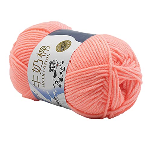 2 Set 1 Roll 5-Strand Wool Yarn Soft Warm DIY Beginner Needlework Hand Knitting Crochet Yarn Ball for Sewing Shop Crochet Yarn