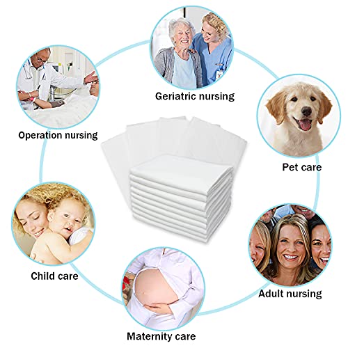 Baby Disposable Changing Pad, 25 Pack Soft Non-Woven Fabric Breathable Waterproof Underpads, Portable Leak-Proof Mattress Protector, Incontinence Bed Pads