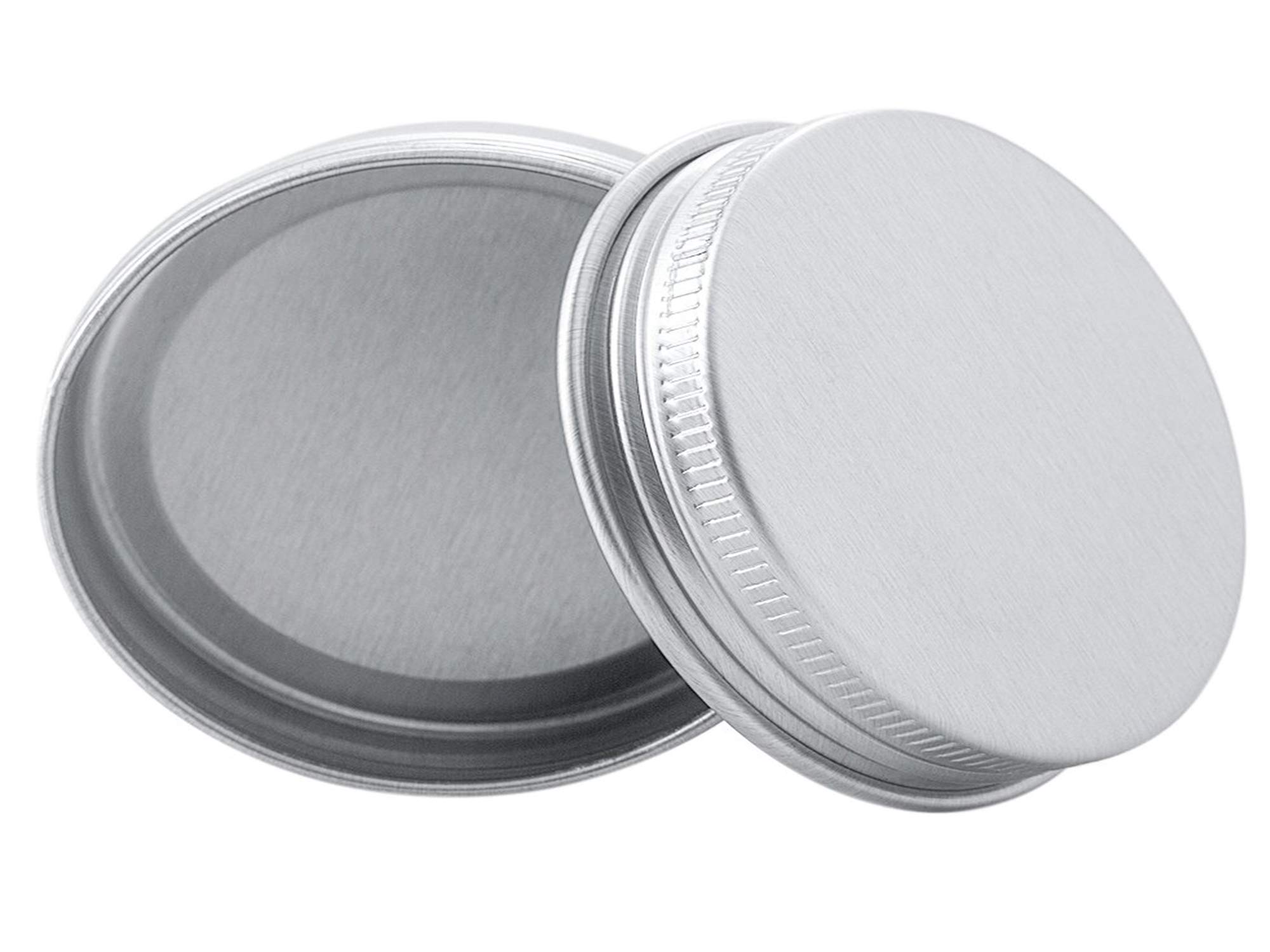 6 Ounce Aluminum Tin Jar Refillable Containers 180 ml Aluminum Screw Lid Round Tin Container Bottle for Cosmetic,Lip Balm, Cream, 12 Pack.