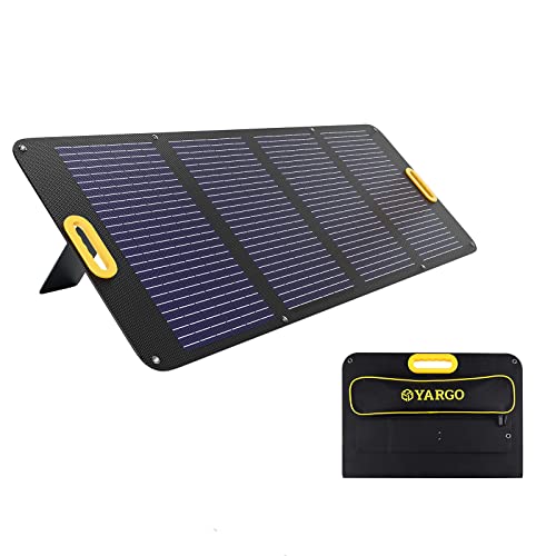 100W Portable Solar Panel Compatible with USB Devices and 12V Batteries for Outdoor Adventures, Folding Solar Panel Perfect for Camping, RV, and Emergency Power Needs (YP100)