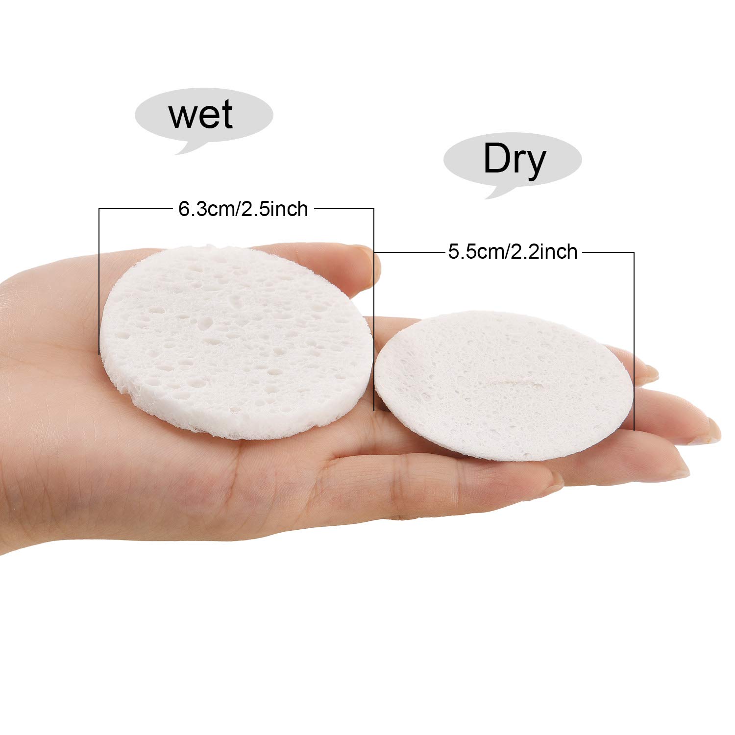 60 Count Facial Sponges for Estheticians Compressed Face Sponge Natural Cleaning Sponge for Facial Cleaning, Makeup Removal