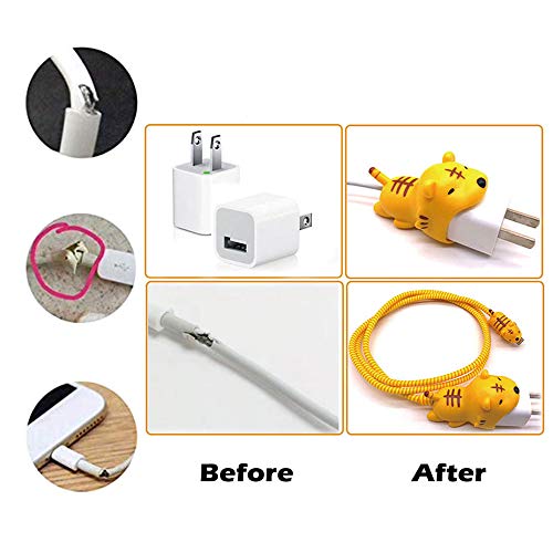 ZOEAST(TM) DIY Animal Protector USB Charger Saver Charging Data Earphone Line Protector Compatible with All iPhone 15 14 13 12 11 XS Max XR X 8 7 6 Plus USB Wire (Blue Alien)