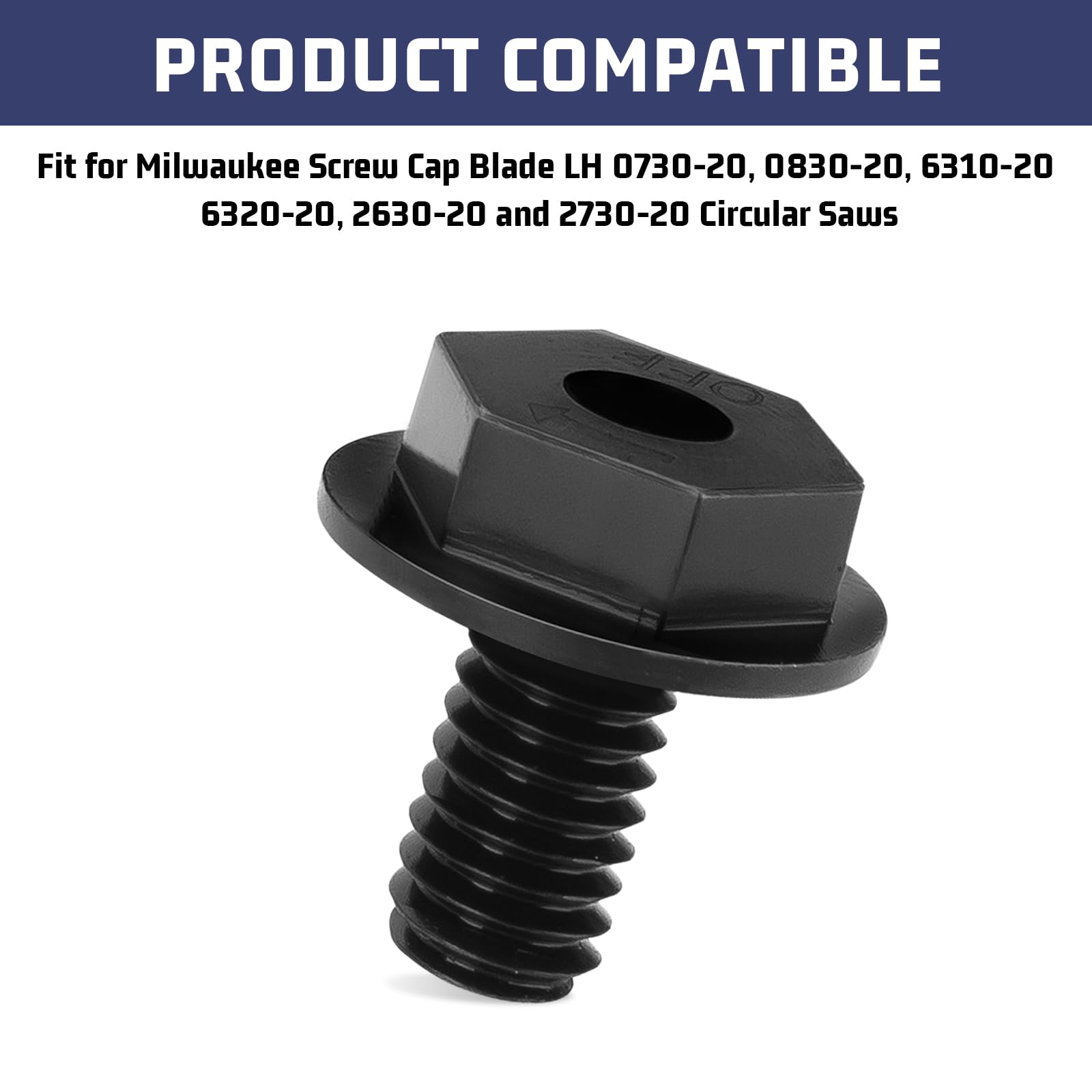 06-75-1010 Replacement for Milwaukee Circular Saw Screw Cap Blade LH, Fit for 0730-20, 0830-20, 6310-20, 6320-20, 2630-20 & 2730-20 -(2 Pack)