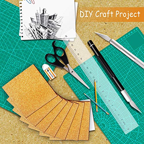 30 Pack Self-Adhesive Cork Squares 4β x 4β Cork Tiles Cok Bcking Sheets Cork Coasters Square for DIY Crafts