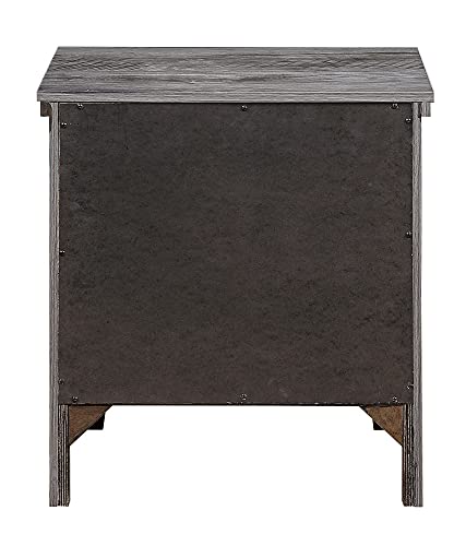 Acme Furniture Vidalia Nightstand, Rustic Gray Oak