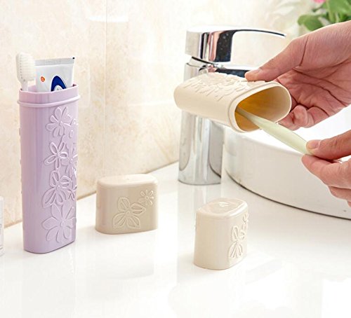 1PC Green Plastic Travel Toothbrush Multifunction Wash Cup Case/Holder/Container Portable Business Trips Handy Travel Toothpaste Storage Box