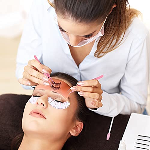 6 Pairs Replacement Eyelids Removable Realistic Eyelids with Eyelashes for Mannequin Head with 10 Pieces Eye Mapping Stickers for Lash Extension Training Eyelash Practice, Makeup Eyelash (Nude)