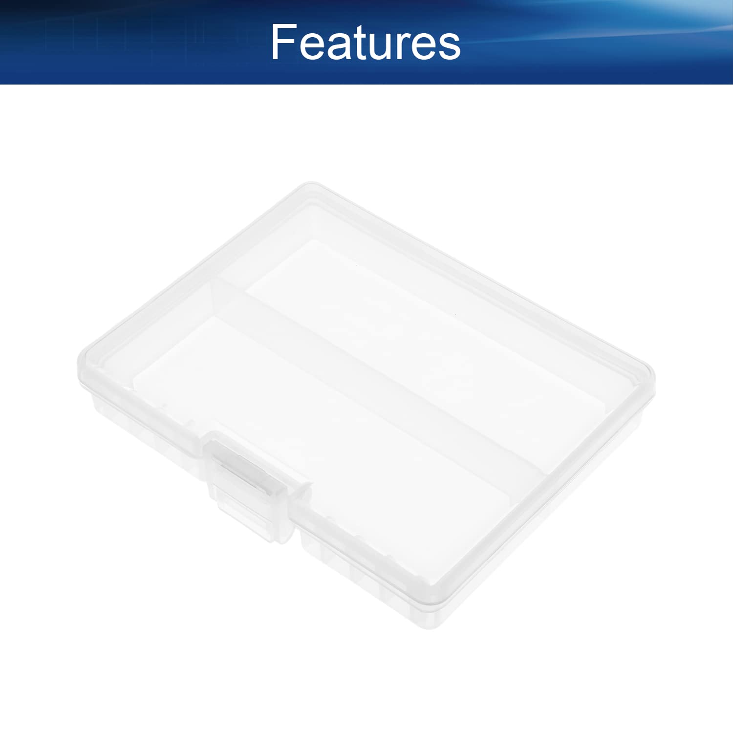 Heyiarbeit Battery Storage Case Holder Box for 48 AAA Batteries, Clear Color (1 Pack)