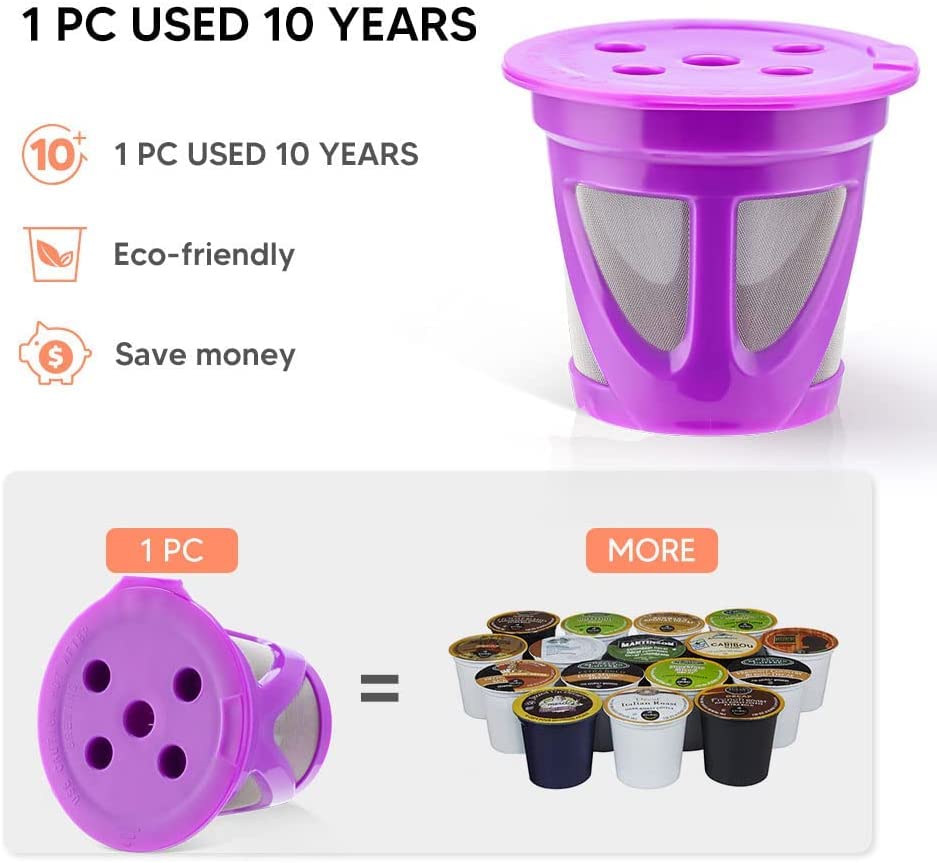 12pcs Reusable K Cups for Keurig Supreme and K Supreme Plus,12 Refillable Kcups Coffee Filters for Keurig K Supreme