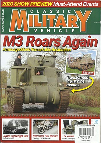 CLASSIC MILITARY VEHICLE MAGAZINE, FEBRUARY, 2020 FRONT COVER PAGE MINOR CUT