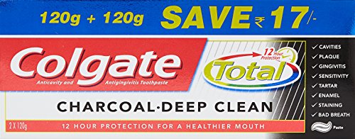 2 X Colgate Total Charcoal Toothpaste - 120 g x 2