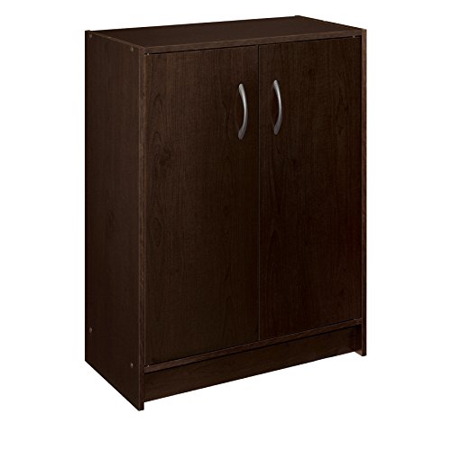 ClosetMaid Pantry Cabinet Cupboard with 2 Doors, Adjustable Shelves Standing, Storage for Kitchen, Laundry, or Utility Room, Espresso & 8925 2-Door Stackable Laminate Organizer, Espresso
