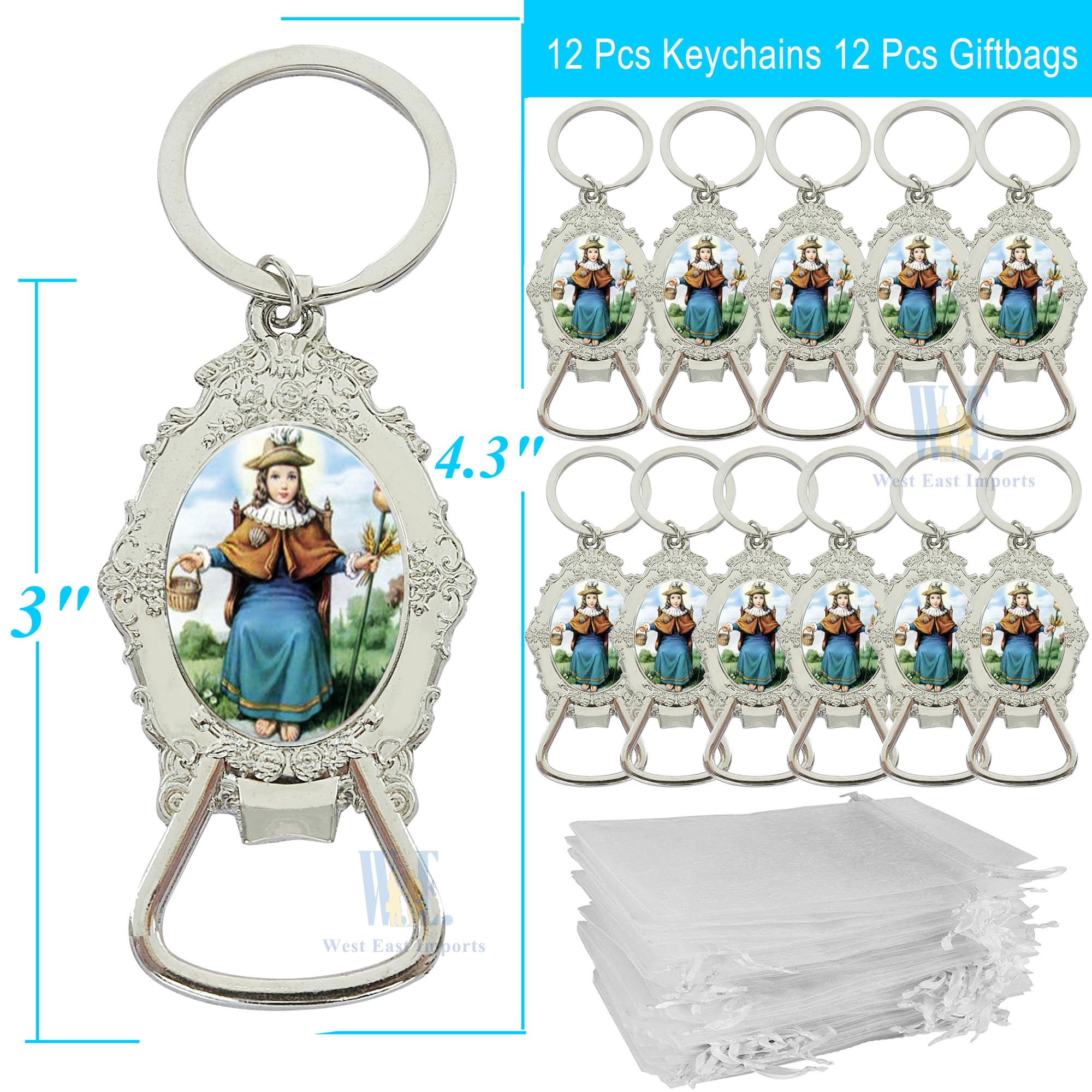 12 Pieces Santo Niño de Atocha Keychain Baptism Favor Memorial Gift Holy Infant of Atocha