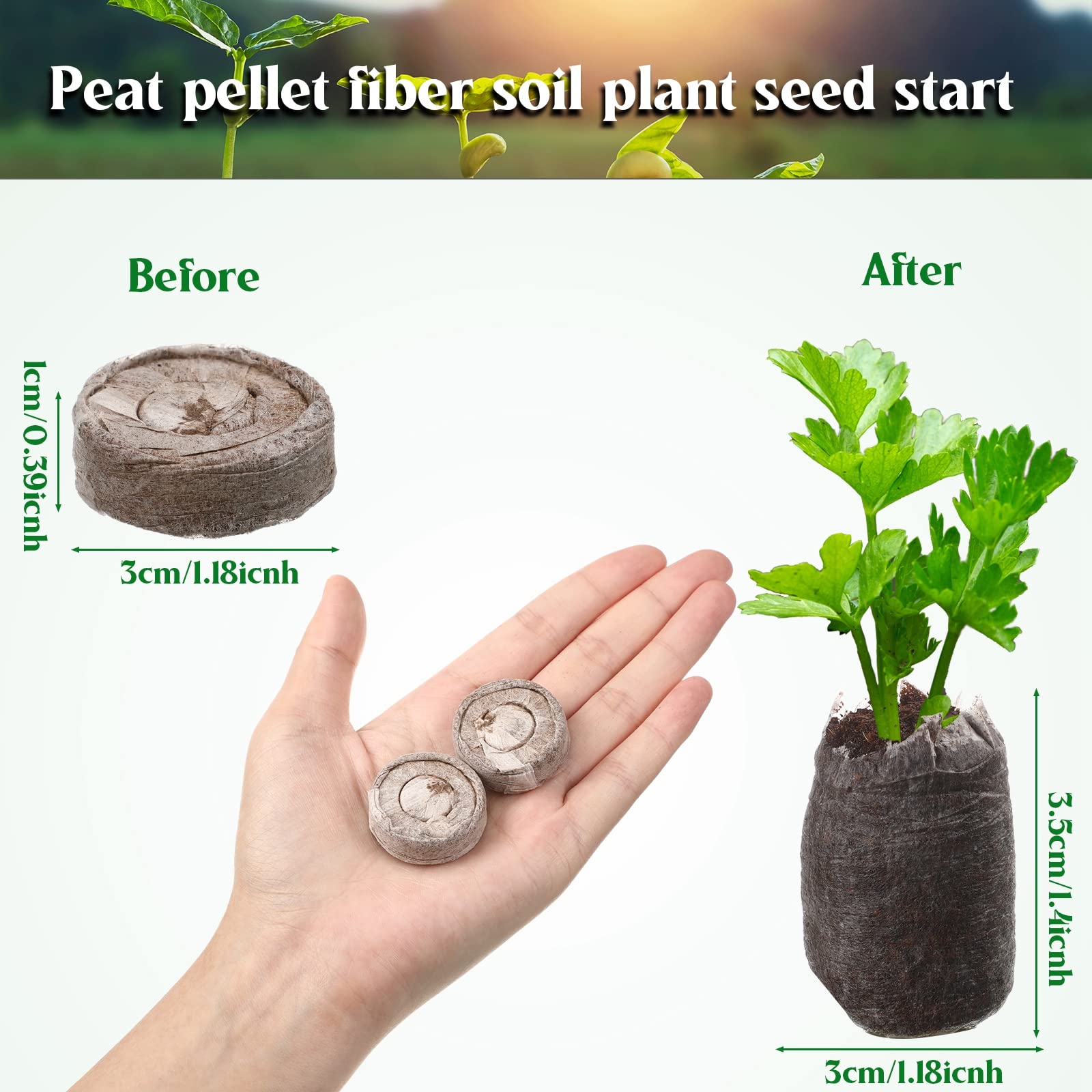 10 Pcs Seed Starter Tray with Grow Light,150 Pcs Soil Peat Pellets,120 Cell Seed Starting Trays with Adjustable Humidity Dome for Indoor Plant Seedling Growing Germinating Propagation