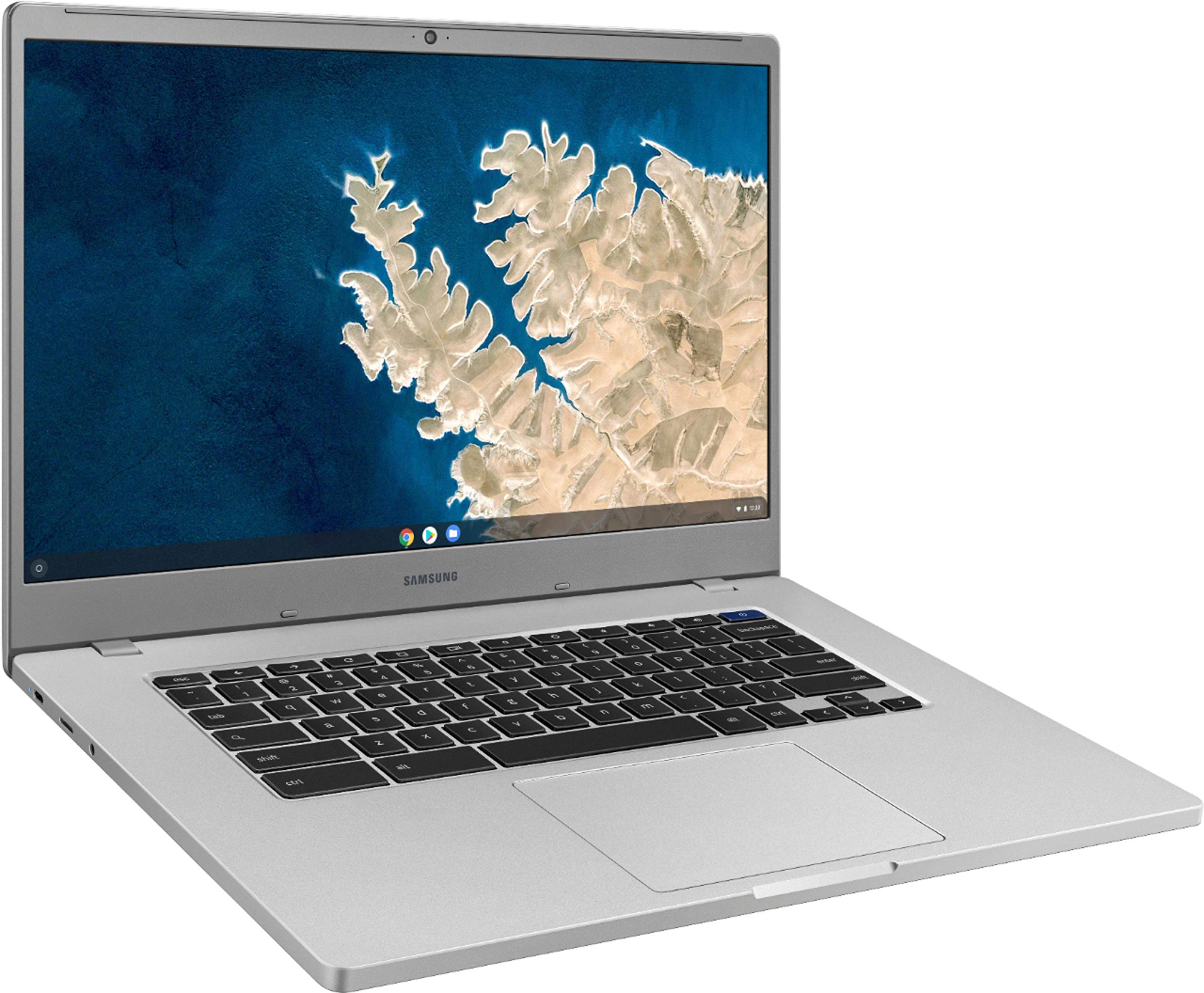 SAMSUNG 2021 Chromebook 15.6 Inch Laptop| FHD 1080P Display| Intel Celeron N4000 up to 2.6 GHz| 4GB RAM| 128GB eMMC| Bluetooth| Chrome OS + NexiGo 32GB MicroSD Card Bundle