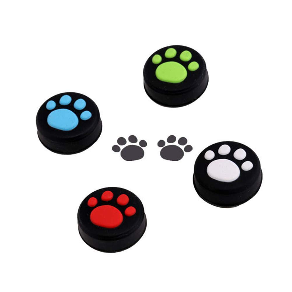 10 PCS Silicone Analog Controller Thumb Stick Grips Cap Cute Cat Paw for Nintend Switch NS Controller Joy-Con ThumbStick