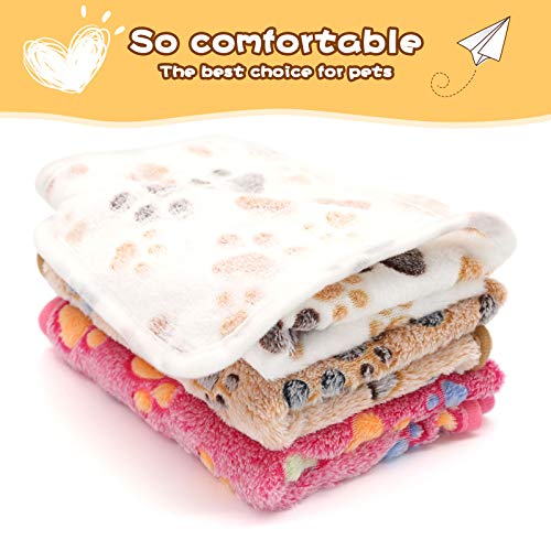 BWOGUE Guinea Pig Blanket, 3 Pack Small Animal Soft Warm Pet Fleece Blankets Sleep Mat Pad Cover Flannel Throw for Hamster Guinea Pig Rabbit Dog Cat Chinchilla Hedgehog