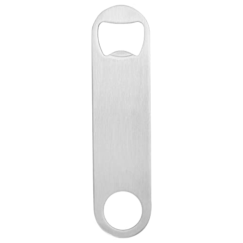 12-Pack Stainless Steel Flat Bottle Opener Bulk Set for Bartender, Bar Supplies for Restaurant, Kitchen, Heavy Duty Blank Bottle Openers for Wedding Gifts, Party Supplies (4.8x1.2 in)